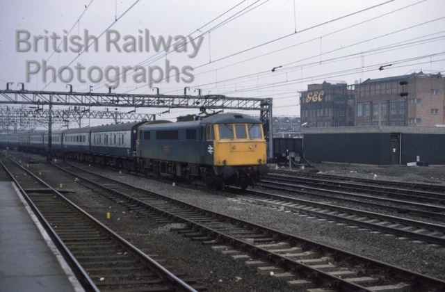 35MM SLIDE BR British Railways Electric Loco Class 86 at Rugby Station ...
