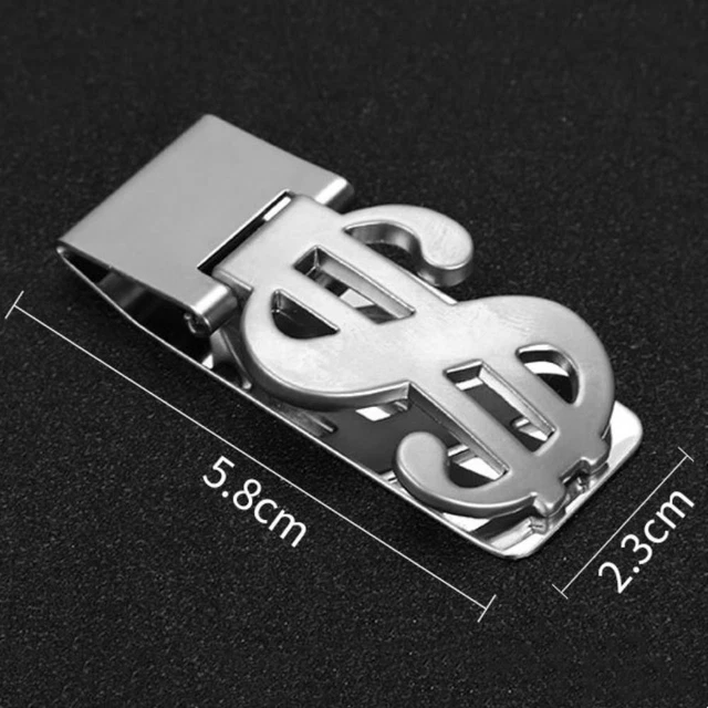 SLIM BANKNOTE CLIP Stainless Steel Credit Card Holder Money Clip Women ...