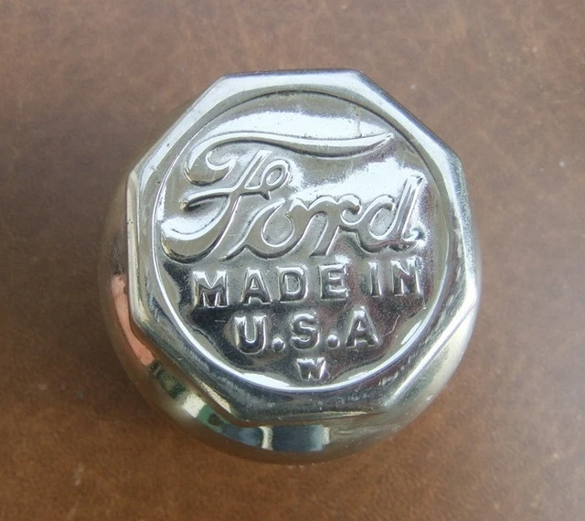 NOS ORIGINAL FORD Model T Center Grease Hub Threaded Cap Nickel Plated ...