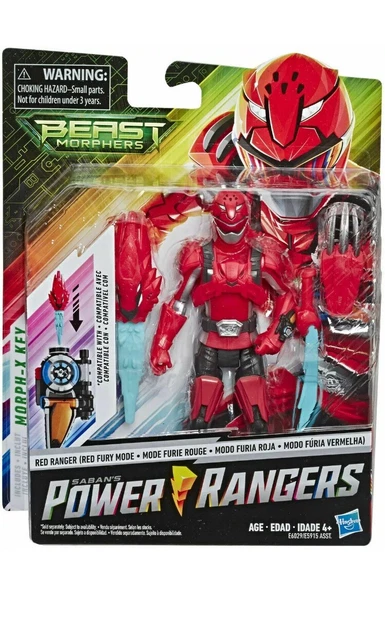 FIGURINE ARTICULÉE DE base Power Rangers Beast Morphers Red Ranger Fury ...