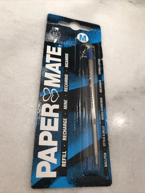 PAPER MATE DELUXE Powerpoint Blue Ink Medium Ballpoint Pen Refill-New ...