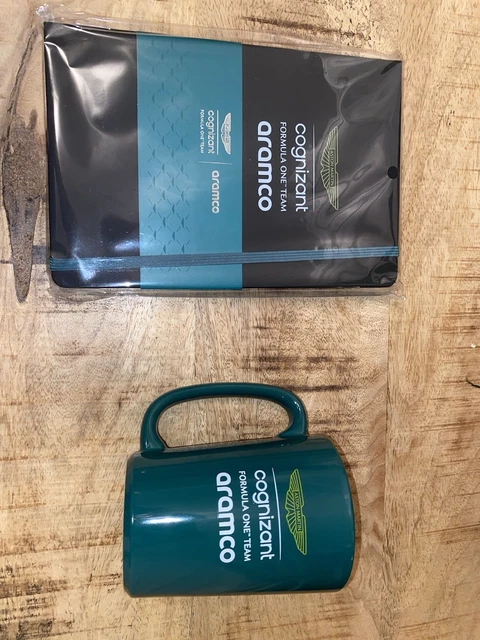 OFFICIAL ASTON MARTIN F1 Aramco Mug + Notebook Bundle - New Sealed 2024 ...