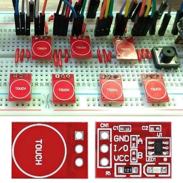 INTERRUTTORE CAPACITIVO TTP223 6 V PCB modulare tasto touch -20+50 ...