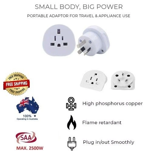 SAA RCM UNIVERSAL Australia Travel Power Plug Adapter Converter US/USA ...