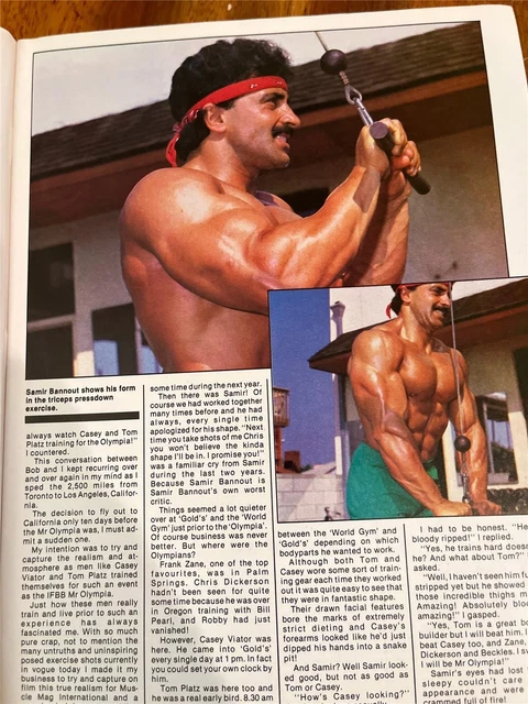 MUSCLEMAG BODYBUILDING MUSCLE magazine LOU FERRIGNO & MOHAMED MAKKAWY 8 ...