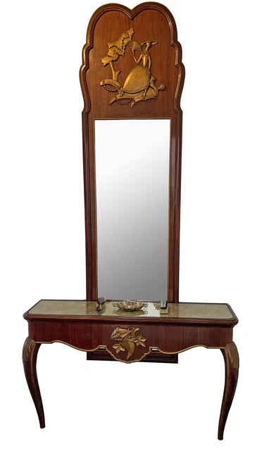 ANTIQUE ART NOUVEAU Console with Mirror Prof. Ludwig Karl Maria ...