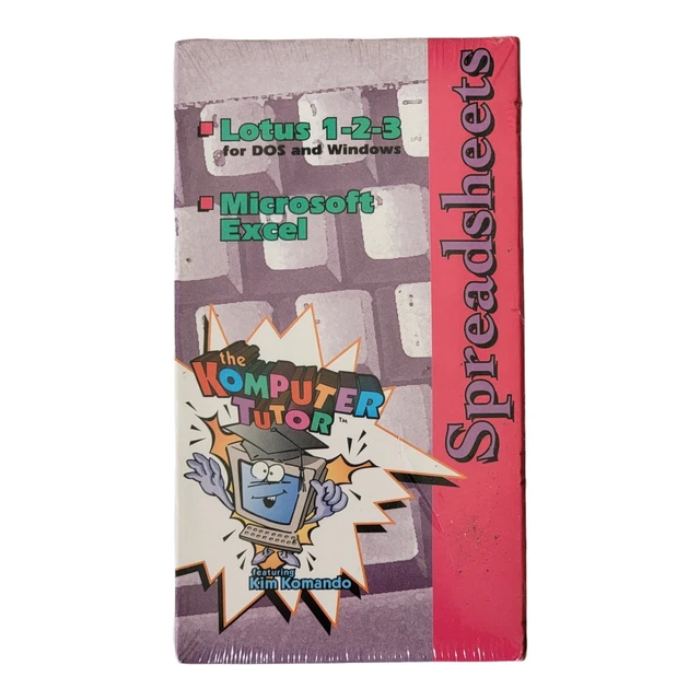 1993 KOMPUTER TUTOR Spreadsheets VHS Ask Mike Lotus Microsoft Excel DOS ...