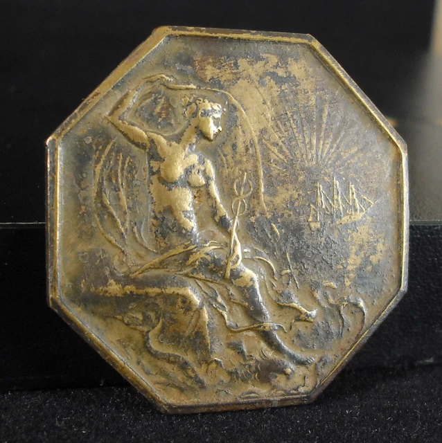 MÉDAILLE CHAMBRE DE commerce Port DE Saint Nazaire Femme nue 1879 O ...