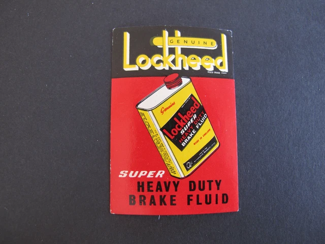 LOCKHEED HEAVY DUTY Brake Fluid Cinderella Poster Stamp Label $7.50 ...