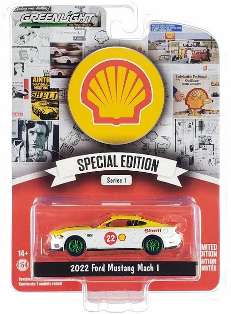 CHASE 2022 FORD MUSTANG MACH 1 #22 "SHELL RACING" 1/64 GREENLIGHT 41125 ...