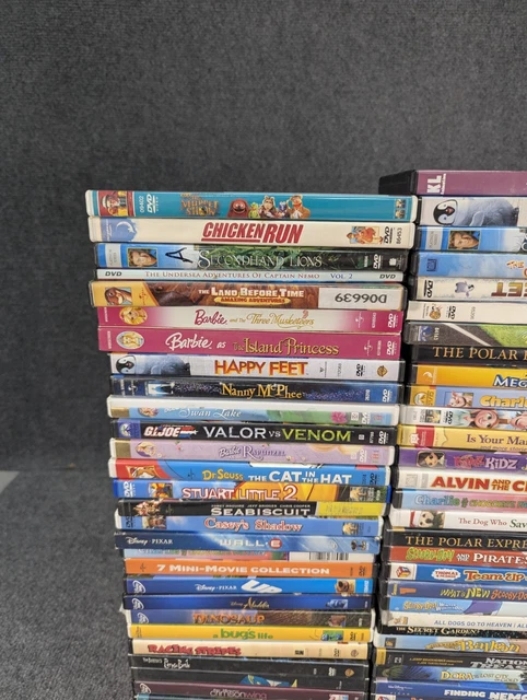 CHILDRENS KIDS WHOLESALE lot 100 DVD Movies Disney, Pixar, Dreamworks ...