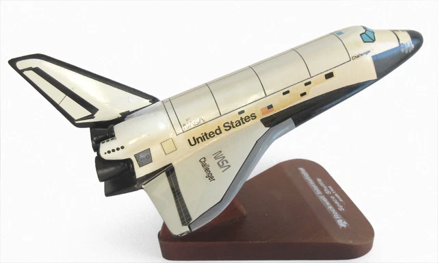 VINTAGE NASA CHALLENGER Wooden Model - 1/144 Scale 1980s Rockwell Space ...