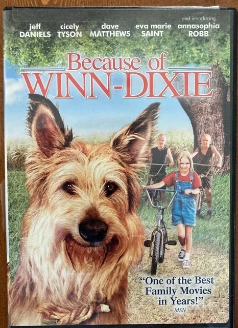 DVD BECAUSE OF Winn-Dixie/ Jeff Daniels, Cicely Tyson Dave Mathews and ...