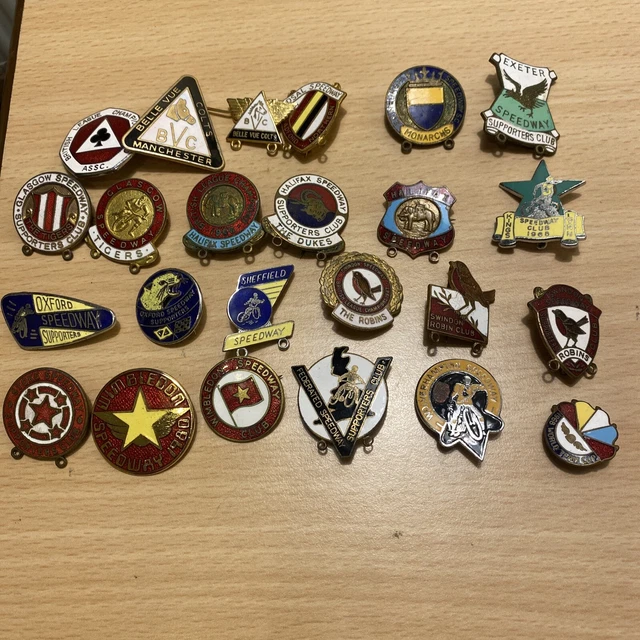 SPEEDWAY BADGE COLLECTION VARIOUS SOME RARE TEAMS 1960S ONWARDS X 24 ...