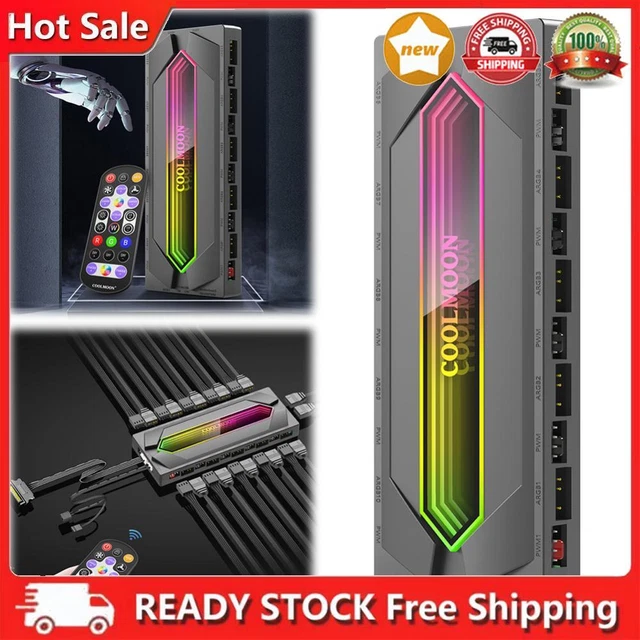 ARGB AND PWM HUB ARGB Controller Kit Computer ARGB Fans Hub for PC RGB ...