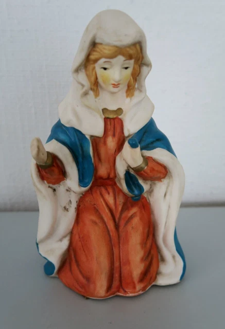 GRAND SANTON DE Crèche Vierge Marie 18 cm porcelaine Biscuit EUR 28,00 ...