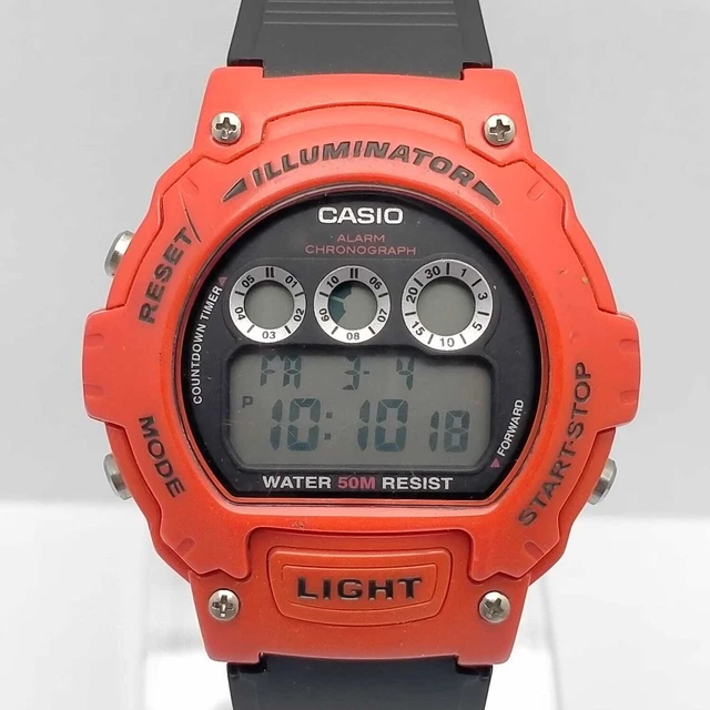 CASIO W-214HC MODULE 3225 Allarme Cronografo Quarzo Orologio Uomo ...