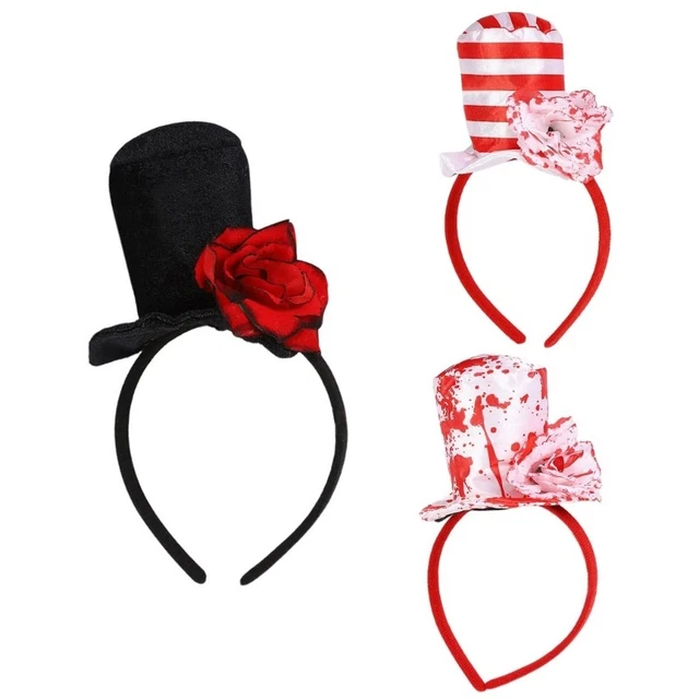HALLOWEEN WIZARD HAT Headband Adult Cosplay Costume Bloody Witch Hat ...