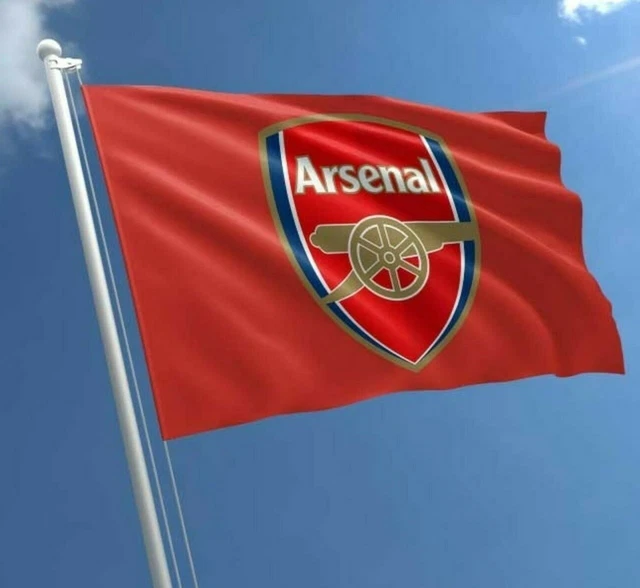 ARSENAL FC LARGE OFFICIAL FOOTBALL CLUB MAST FLAG BANNER 5ft x 3ft GIFT ...