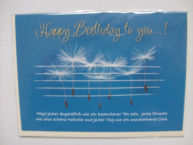 Grafik Werkstatt Doppelkarte Geburtstag Happy Birthday To You Eur 250 Picclick De