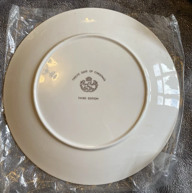 ROYAL GRAFTON THIRD Edition 12 Days Of Christmas Plate 1978 Vintage 3 ...