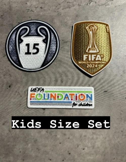 REAL MADRID 15 KIDS Champions League 2024/25 Sleeve Patch Badge ...