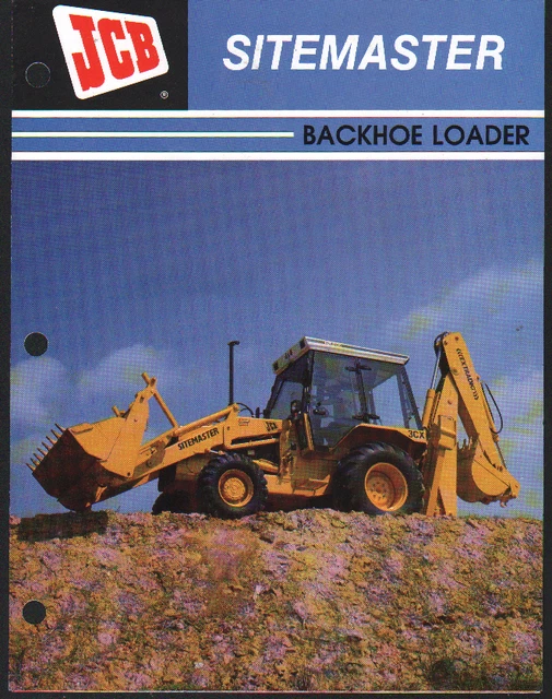 1988 JCB &SITEMASTER& Backhoe Loader Brochure Leaflet £6.00 - PicClick UK
