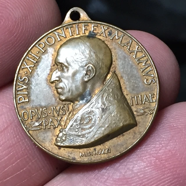 MEDAGLIA - PIO XII - PIUS XII PONTIFEX.MAXIMUS - firmata incisore ...