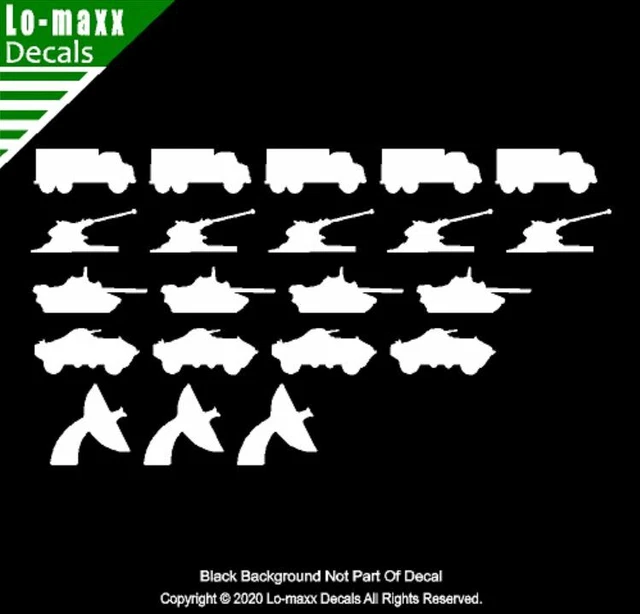 MODERN MILITARY COMBAT Fighter Jet Aircraft Kill Markings Die Cut Vinyl ...