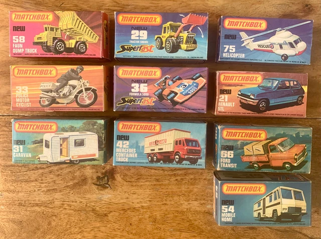 10 X MATCHBOX Superfast Wheels in orig. Box OVP Sammlung Konvolut / Top ...