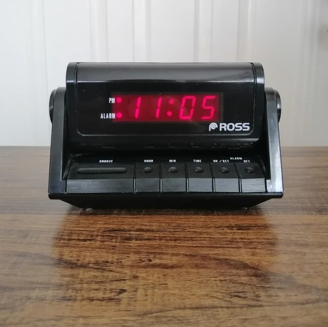 ROSS ELECTRONIC ALARM Clock / Vintage / Space Age / Red / Black ...
