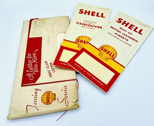 LOT OF 5 Shell Travel Maps / Roadmaps from Canada and United States ...