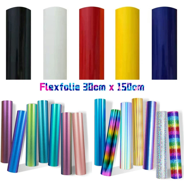 FLEXFOLIE TEXTILFOLIE BÜGELFOLIE Premium Film 30x150cm für T-Shirt Plotterfolie EUR 10,29 ...