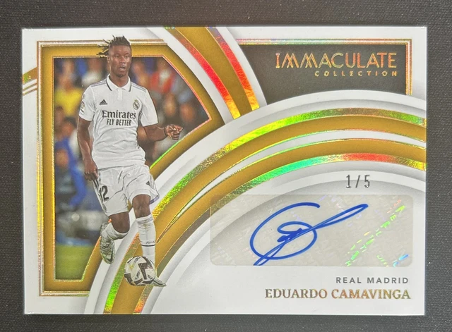 2022-23 PANINI IMMACULATE Eduardo Camavinga Auto 1/5 Real Madrid #SI ...