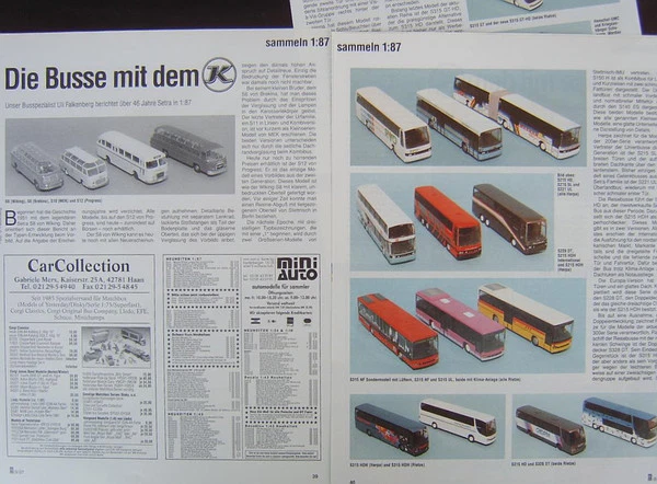 SAMMELN SETRA KÄSSBOHRER BUSSE in 1-87......ein Modellbericht #9709m ...