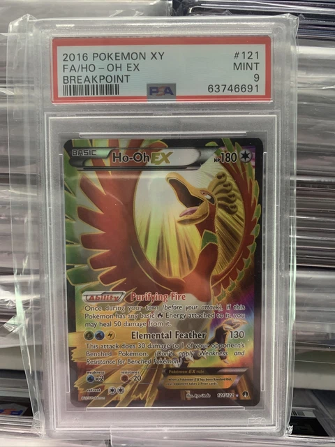 2016 POKEMON XY Breakpoint 121 Full Art Ho-Oh Ex-Psa 9 Mint 🔥 EUR 18,42 ...