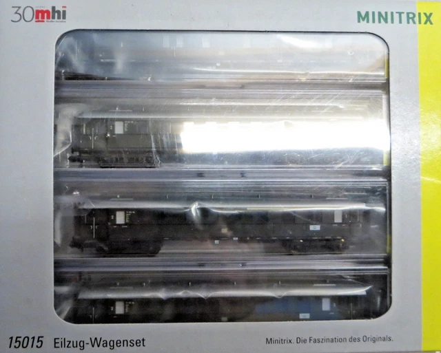 MINITRIX 15015 N Express Wagon Set DB 4-teilig Green Epoch III Mhi New ...
