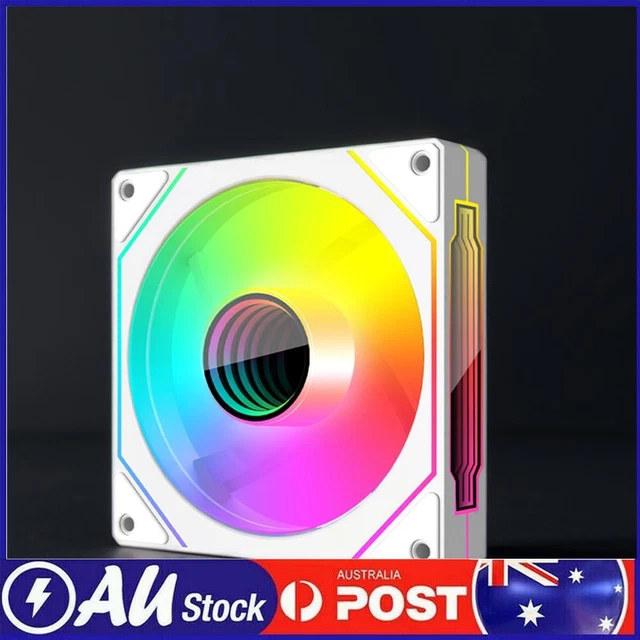 12CM ARGB 5V 3Pin 4 Pin PWM CPU Case Cooling Fan Infinity Mirror (White Forward) $14.62 ...