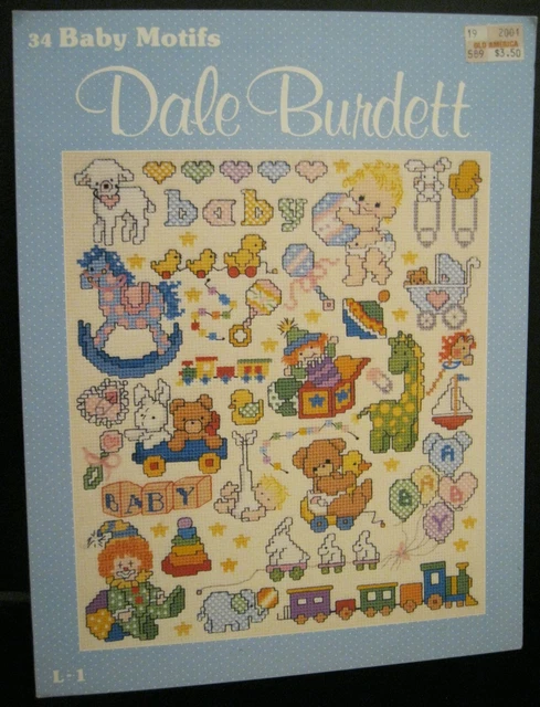 34 BABY MOTIFS Cross Stitch Patterns By Dale Burdett L-1 1988 Ducks ...