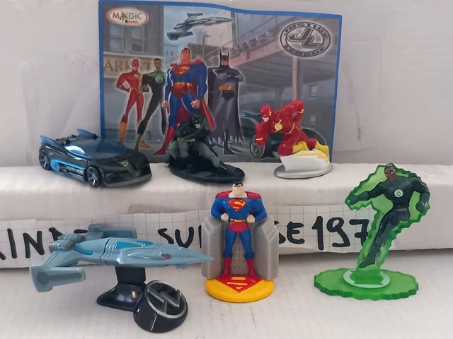 KINDER FERRERO SURPRISE SERIE COMPLETE DC COMICS JUSTICE LEAGUE 6x ...