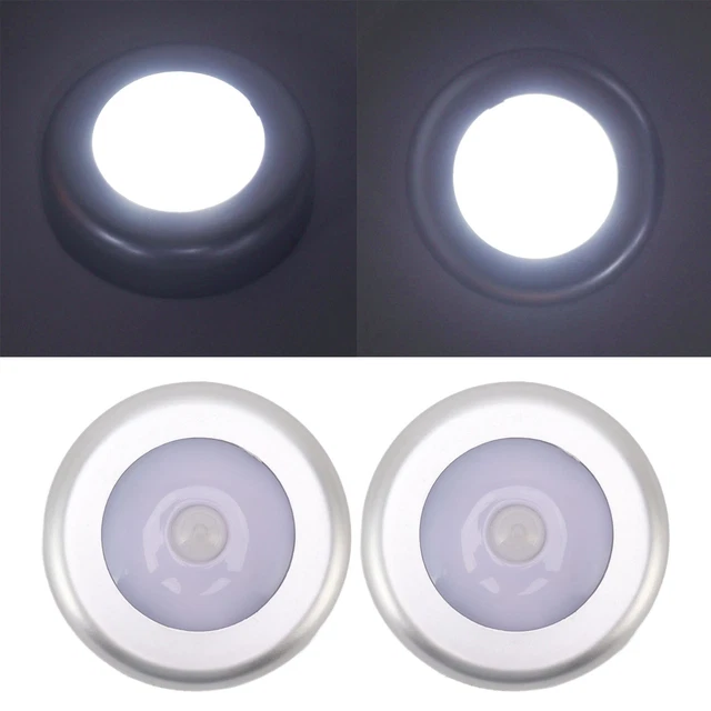 MOTION SENSOR NIGHT Light Eye Protection Round Small LED Induction Lamp ...