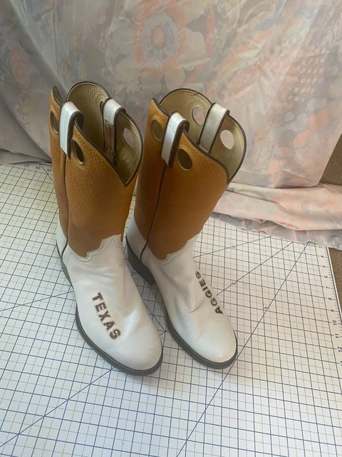 HANDMADE CUSTOM COWBOY Boots Richard Cook Texas A&M Aggies Longhorn UT ...