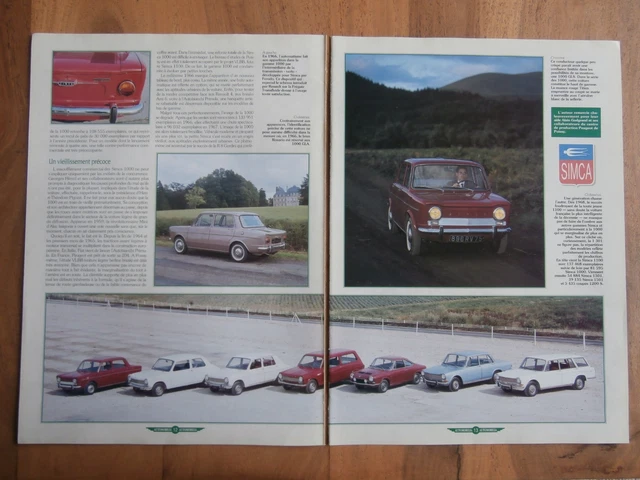 DOCUMENT LA SIMCA 1000 Dossier complet sur 14 Pages EUR 6,95 - PicClick FR