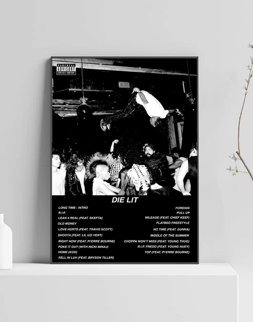 PLAYBOI CARTI DIE Lit Album Premium Music Poster | Artwork Tracklist £11.99 - PicClick UK