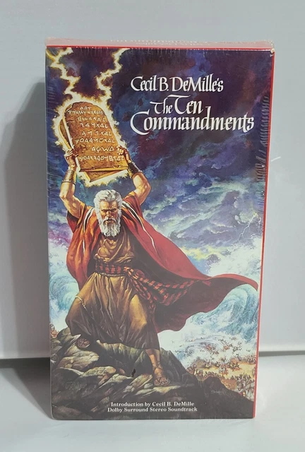 THE TEN (10) Commandments Cecil B DeMille VHS Set Charlton Heston ...