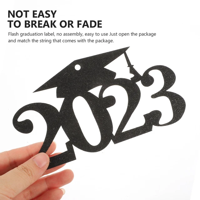150 PCS GLITTER 2023 Graduation Favor Tags Graduation Table ...