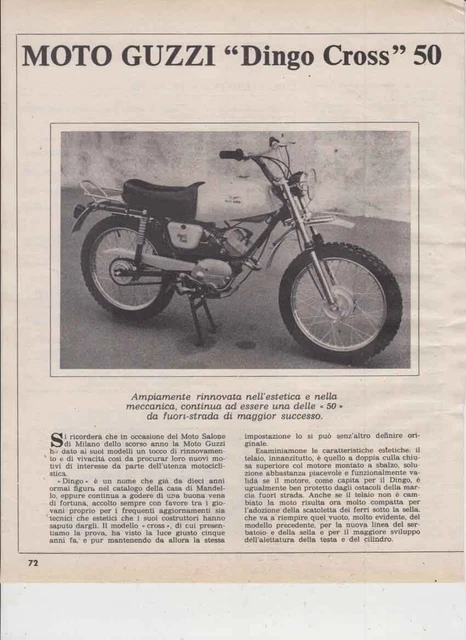 ADVERTISING TEST MOTO GUZZI DINGO CROSS 50 1970 MOTOITALIANE MOTOSPORT ...
