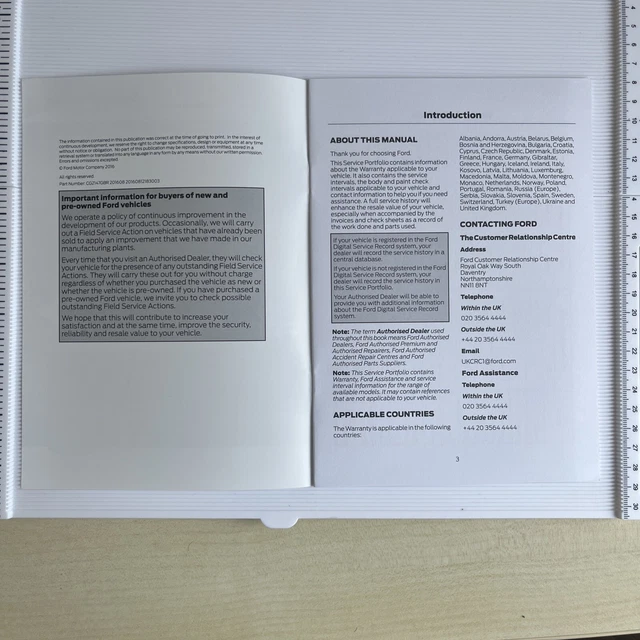 FORD SERVICE HISTORY Book Blank For All Models £9.24 - PicClick UK