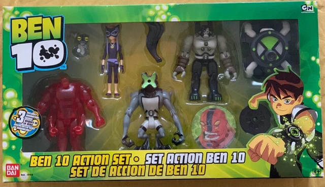 BEN 10 TEN Action Set! Benwolf Benvicktor Gwen Omnitrix 4 Inch/10 Cm ...