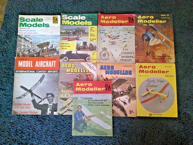 VINTAGE AERO MODELLER/SCALE MODELS/MODEL AIRCRAFT - MAGAZINES 9 off £0. ...